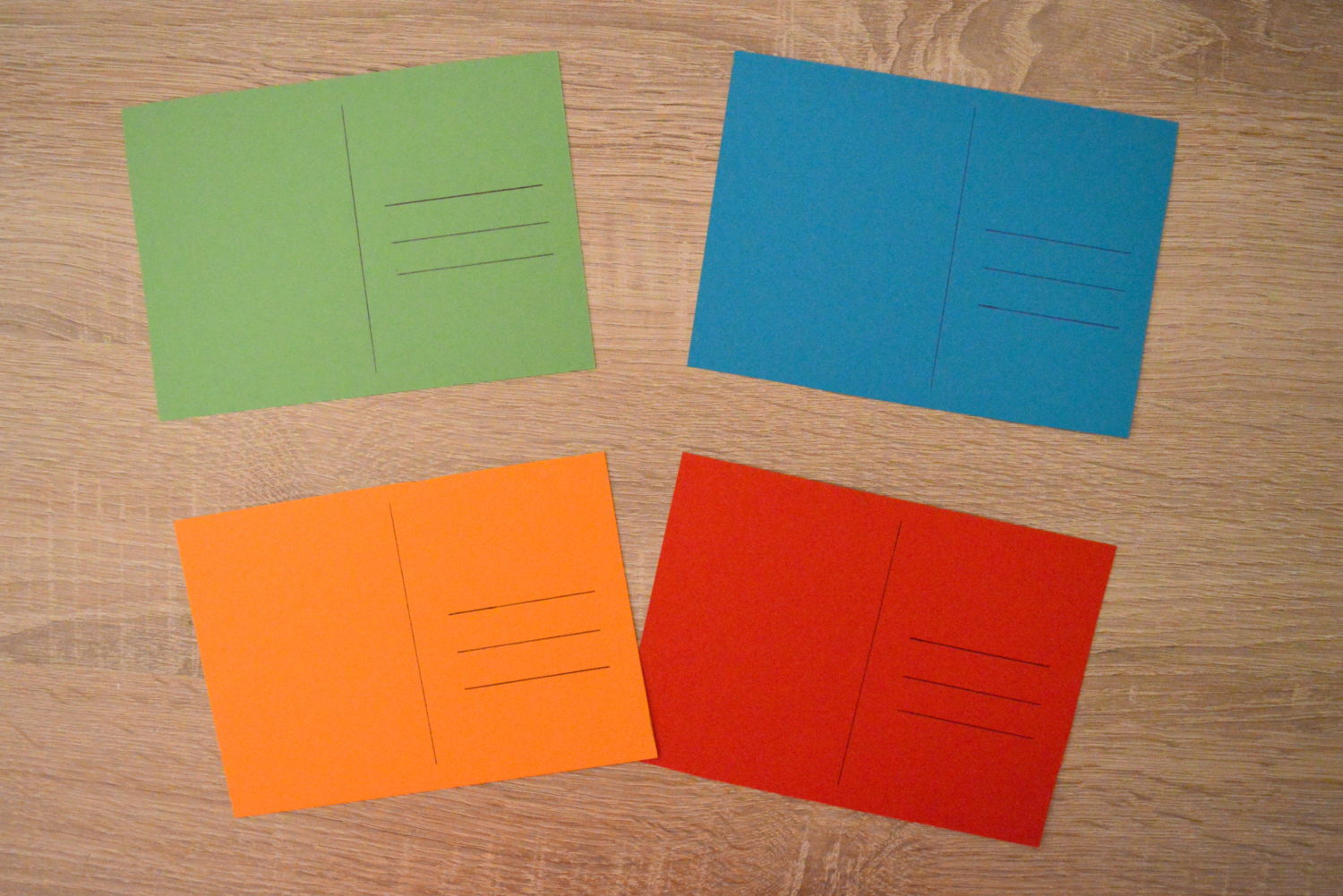 Postkarte basteln - Bastelrabe